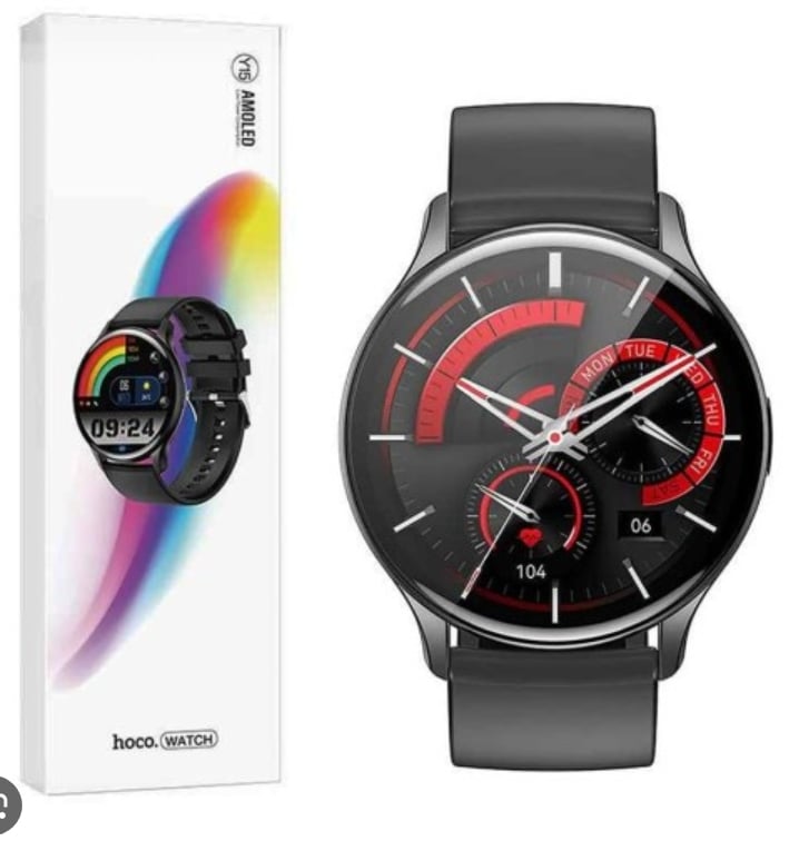 Smartwatch Hoco Amoled Y15 Preto - Monitorização de Saúde e Chamadas ...